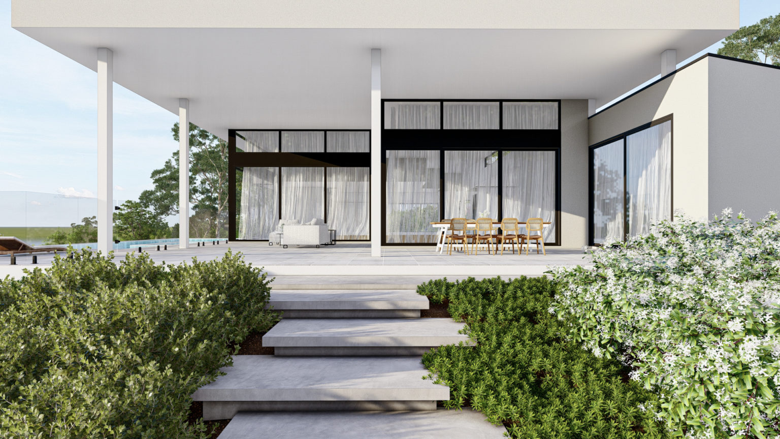 Designing a landscape on a steep block - Shape and Form